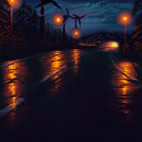 Pixel Art Projects & Gallery • Neo-Noir Animations • Moertel Pixel Art